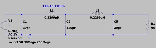 TX50 QRP 送信機の LPF を設計してみた: SDR で BCL を