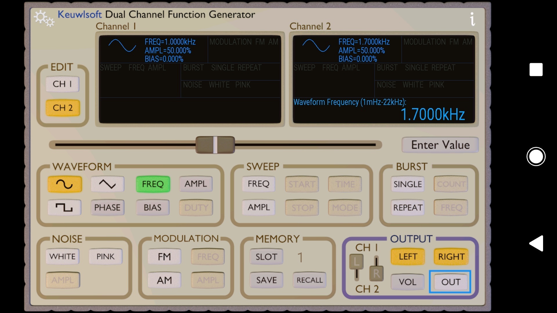Android でツートーン・ジェネレータを動かしてみる: SDR で BCL を