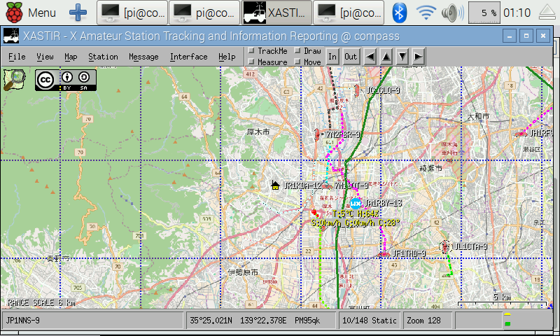 APRS の WX 情報を見ていると、今晩は冷えている: SDR で BCL を