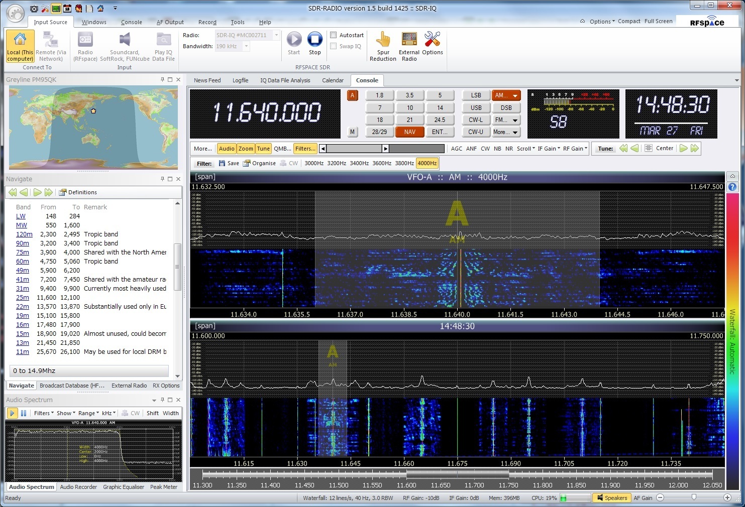 パタンを引きながら SDR-IQ で BCL してます: SDR で BCL を