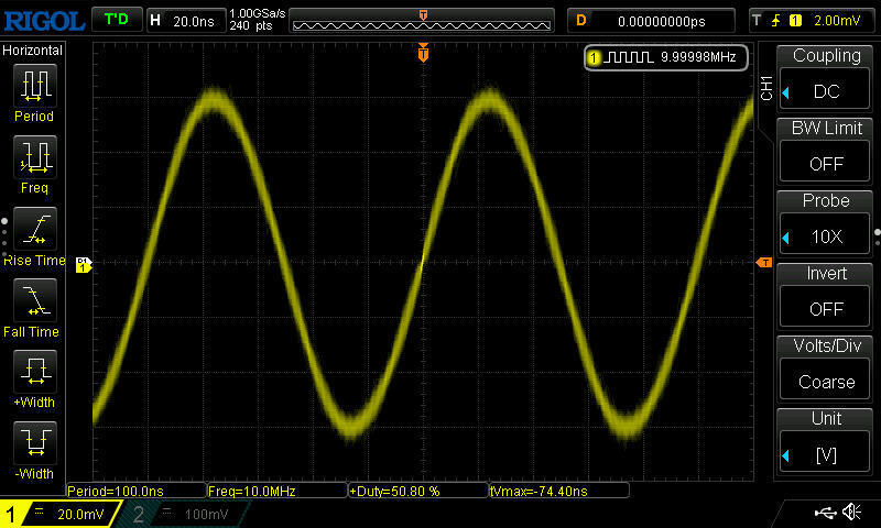 新しいオシロスコープで tinySA の波形を測ってみた: SDR で BCL を