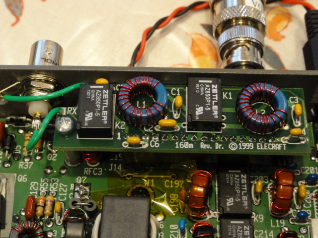 【K2の製作】 オプション基板の取り付け（K160RX、KAF2）: SDR で BCL を