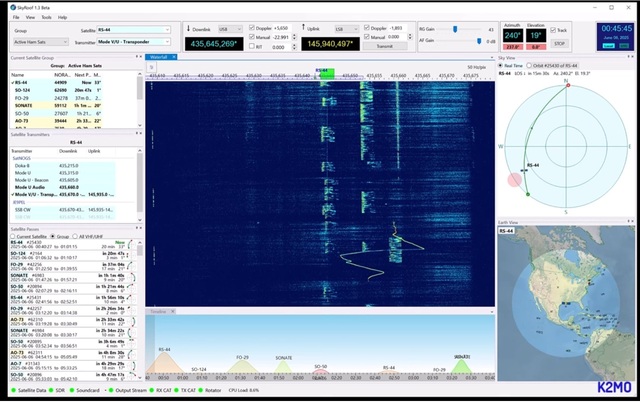 VE3NEA OM がアマチュア衛星通信をサポートするソフトウェアを作っています: SDR で BCL を