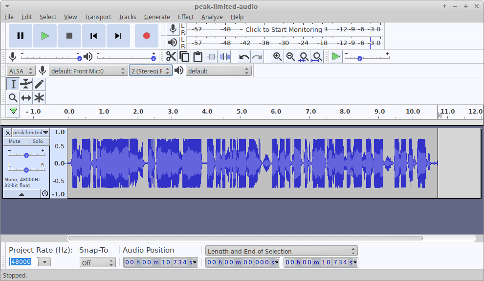 CCDF (complementary cumulative distribution function, 相補累積分布関数): SDR で BCL を